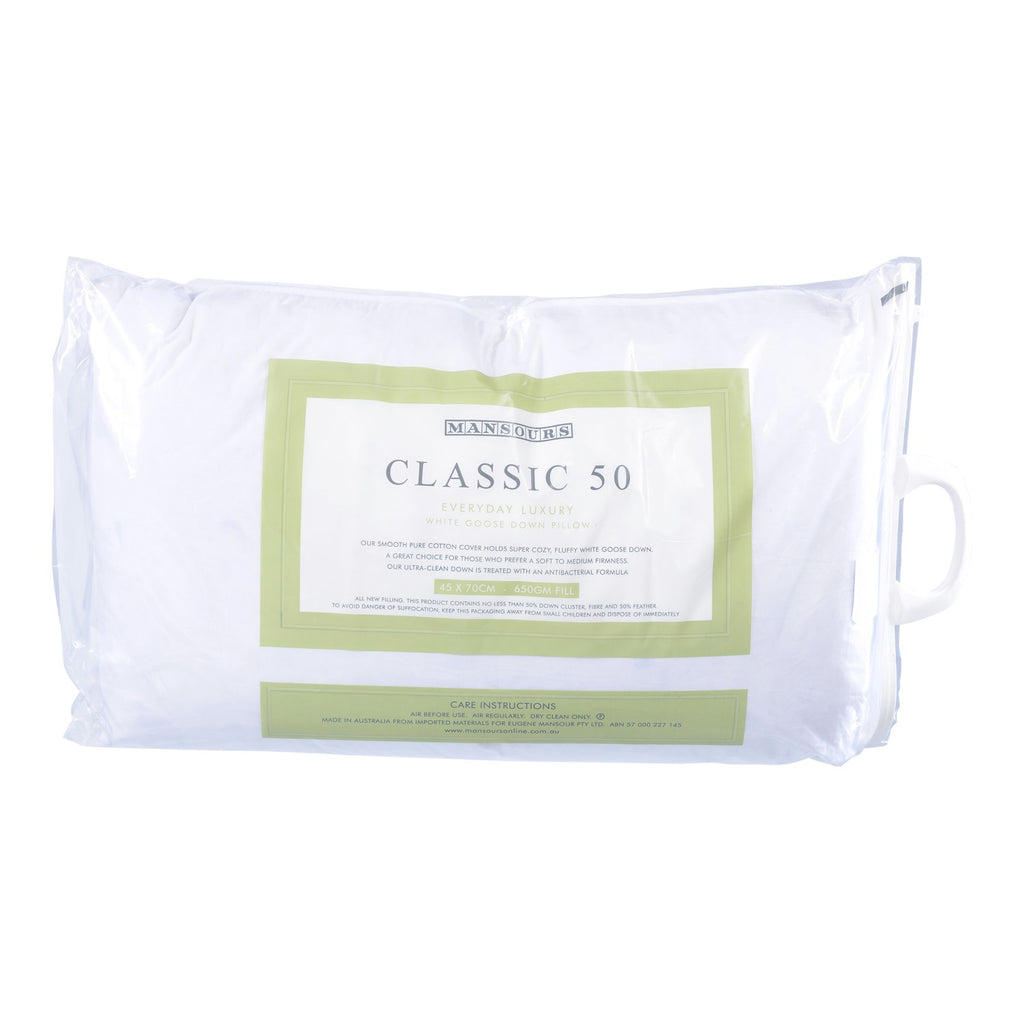 Feather Duck Down Pillow | Australian Linen Supply