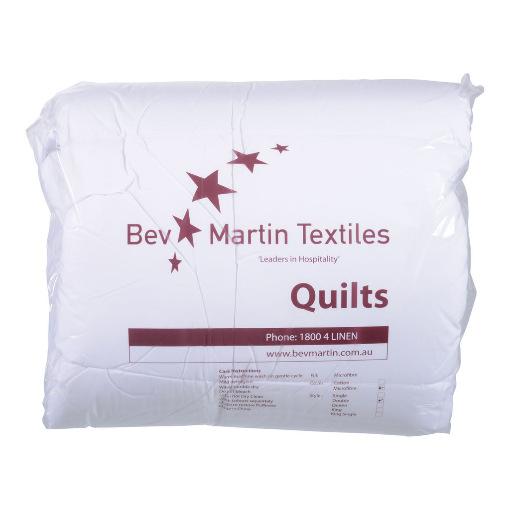 White Boxed End Quilt Doona | Australian Linen Supply